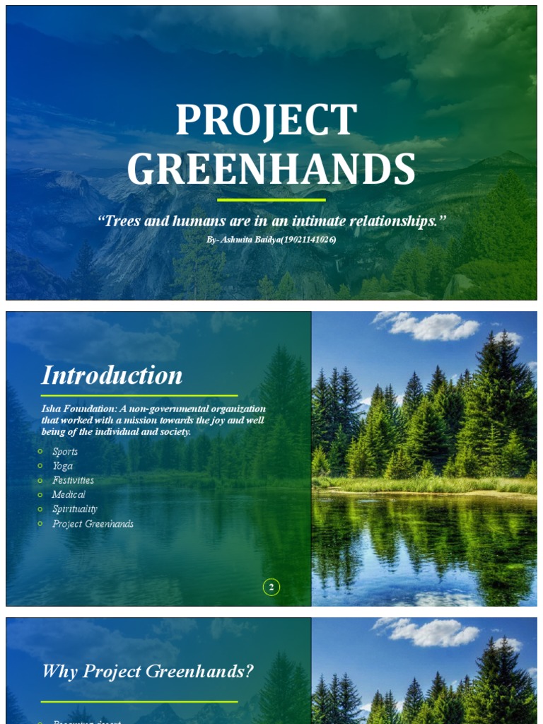 Project Greenhands: "Trees and Humans Are in An Intimate Relationships ...
