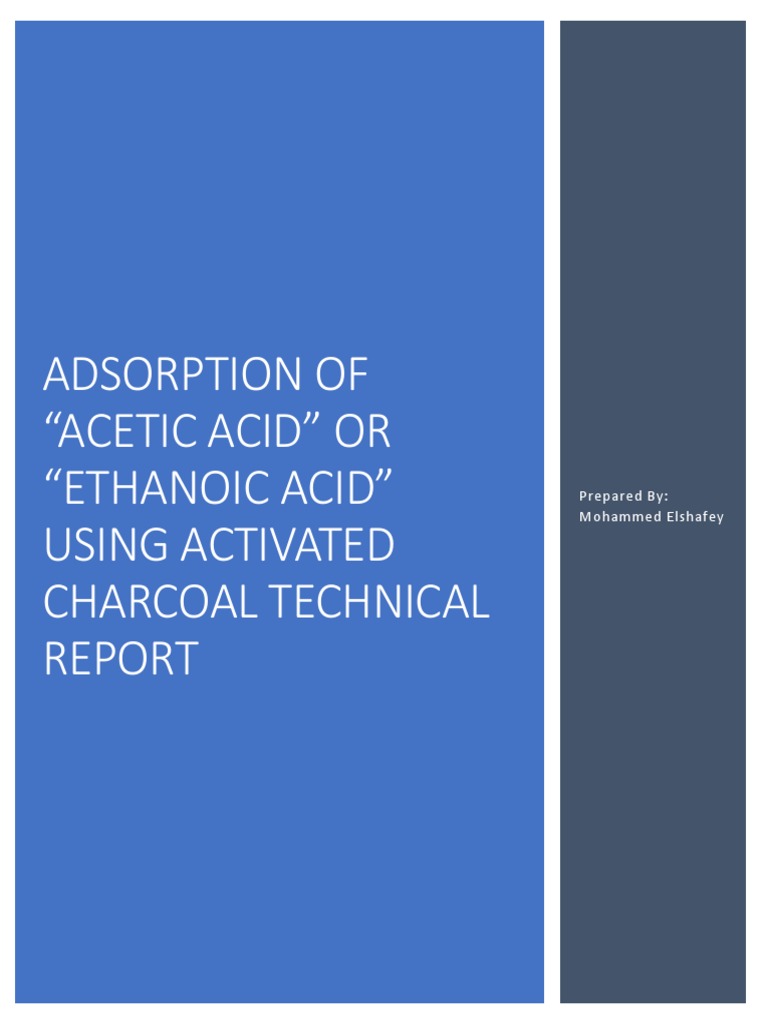 Adsorption of Acetic Acid or Ethanoic Acid Using Activated Charcoal PDF ...