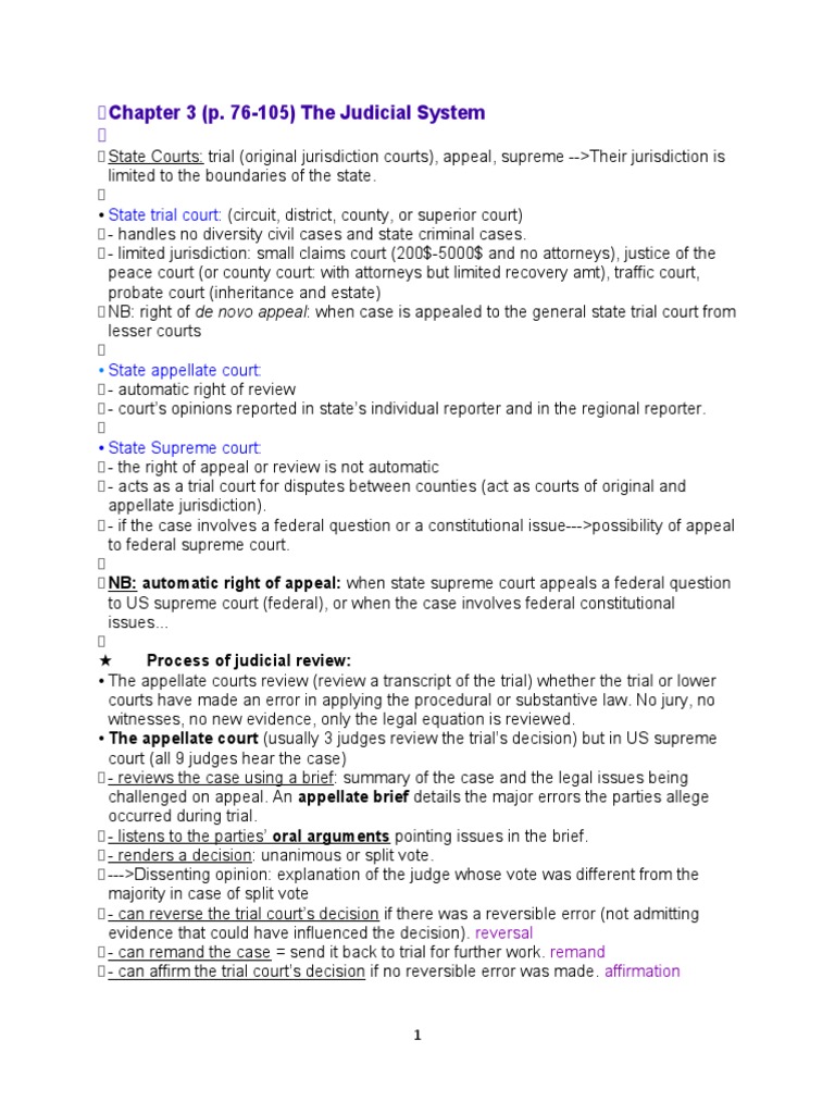 CH 3 (2) - The Judicial System | PDF | Precedent | Federal Judiciary Of ...