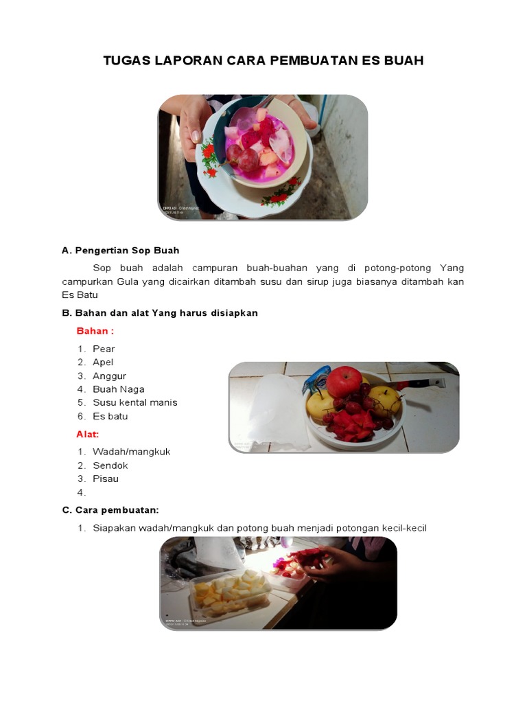 Cara Membuat Es Buah | PDF | Pengembangan Diri