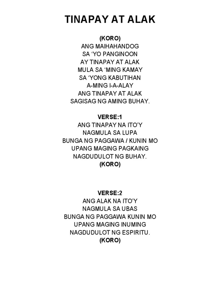New Offertory Lyrics | PDF