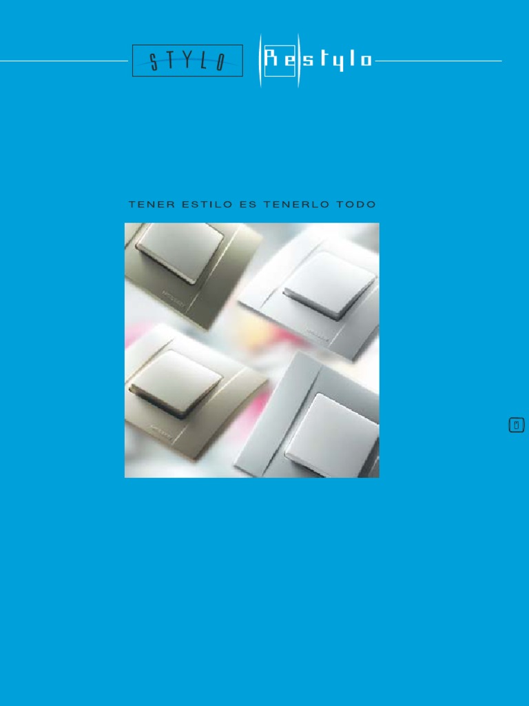 Catalogo Niessen 2009 Stylo | PDF | Enchufes y tomas de corriente alterna | Equipo