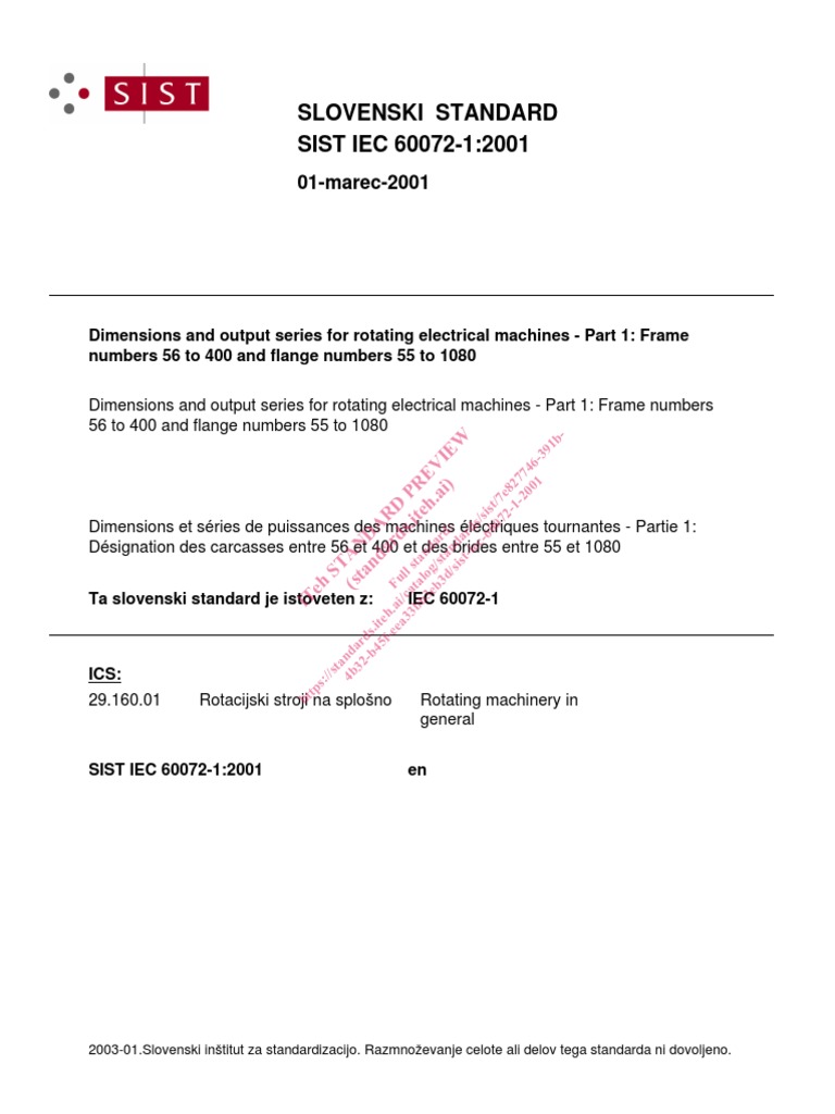 IEC Standard Publication 60072-1 PDF | PDF