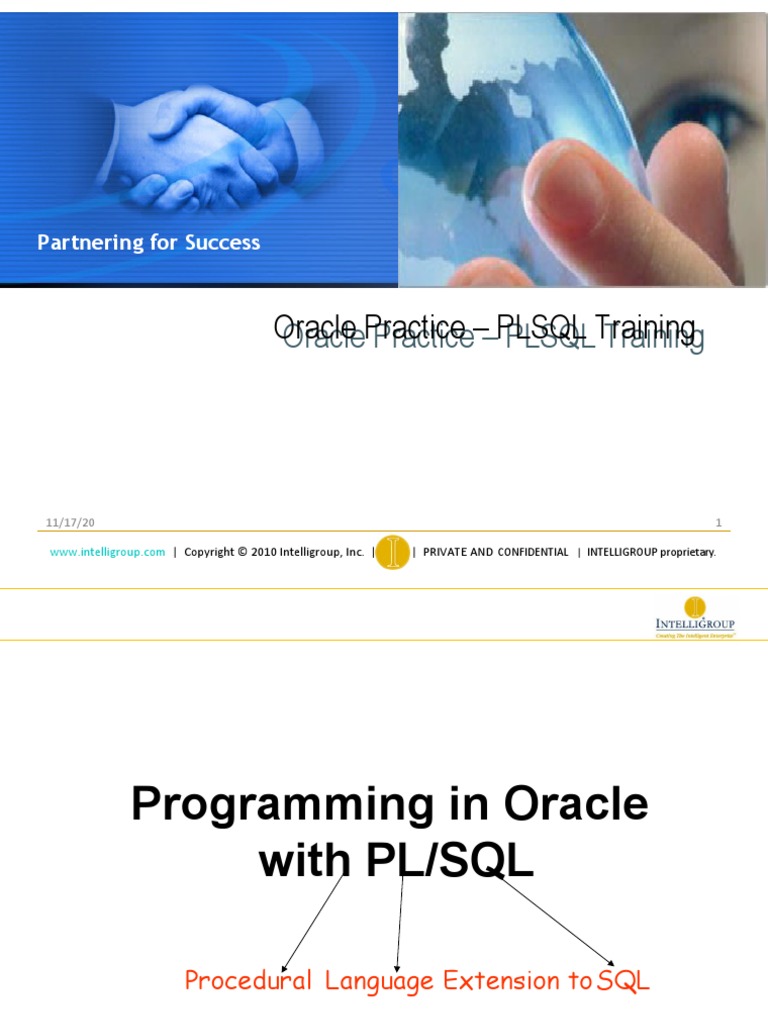 PL SQL - Training - Pps | PDF | Pl/Sql | Computer Programming PL SQL - Training - Pps | PDF | Pl/Sql | Computer Programming