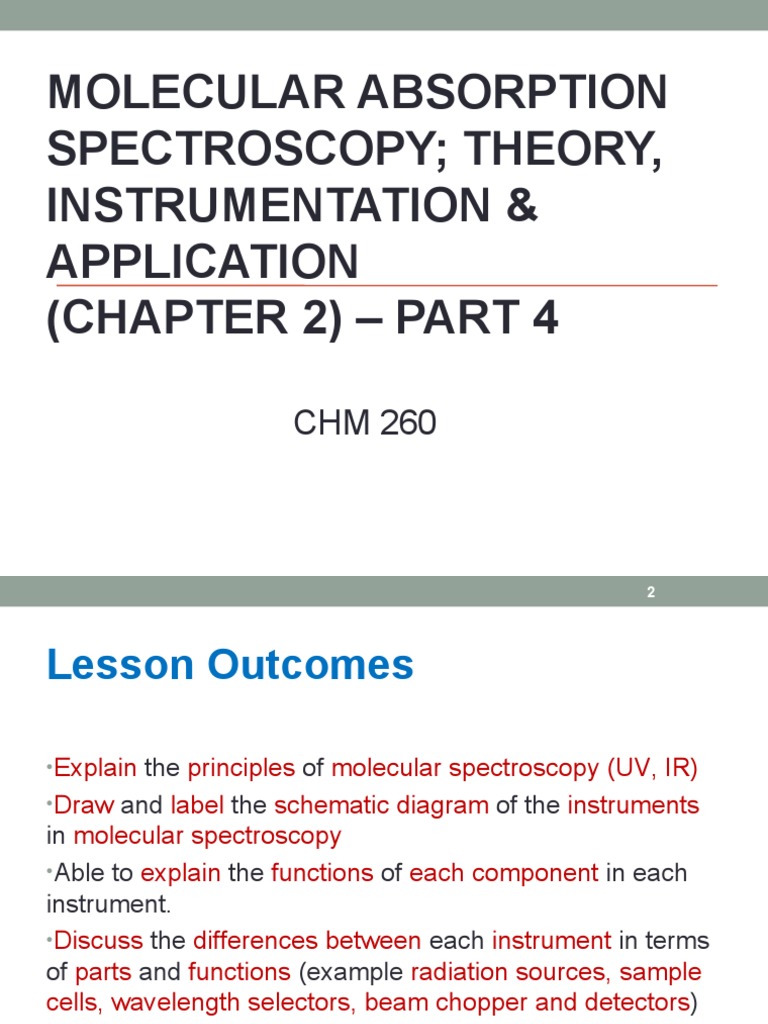 CHAPTER 2-MOLECULAR ABSORPTION SPECTROSCOPY - Part 4 | PDF | Infrared ...