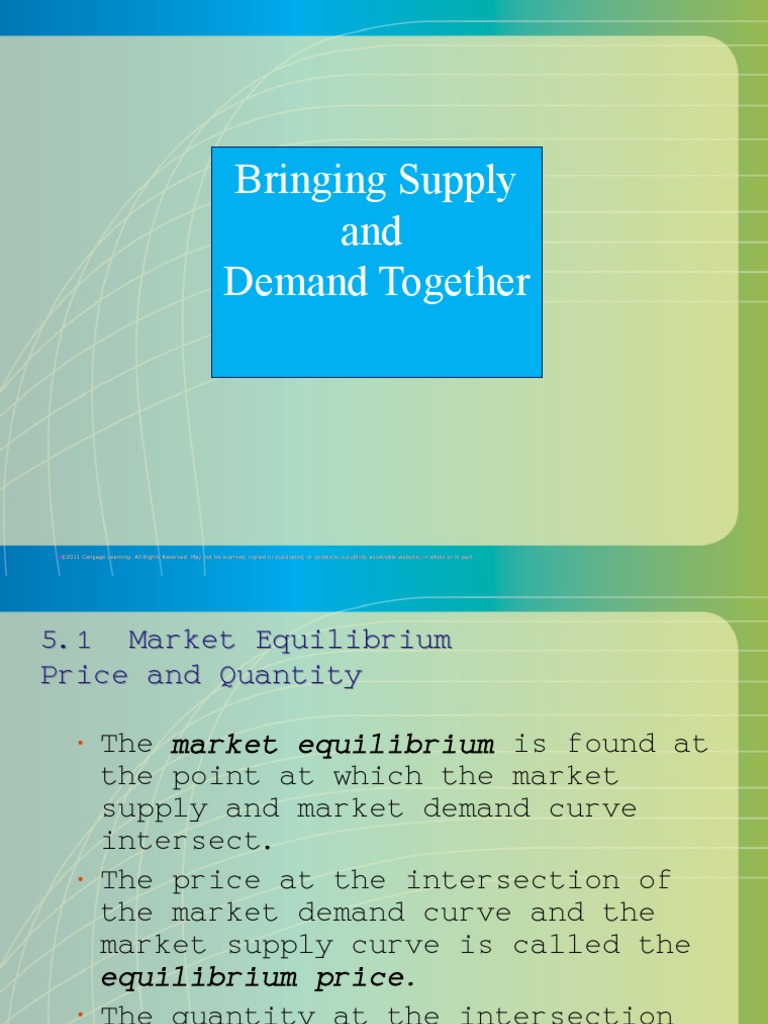 Bringing Demand and Supply Together | PDF | Economic Equilibrium ...