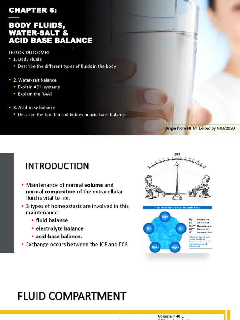 Chapter 6 Body Fluids, Water-Salt and Acid-Base Balance | PDF ...
