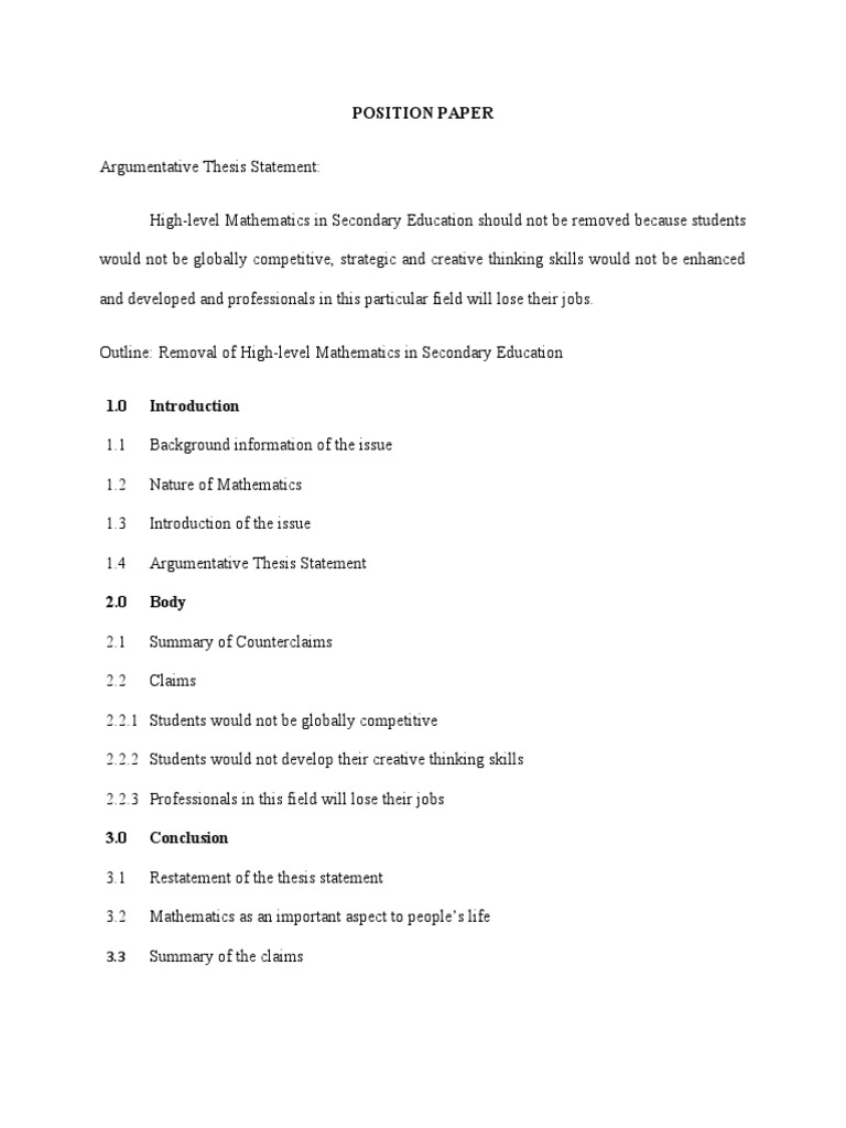 Importance of High-level Math in Schools | PDF