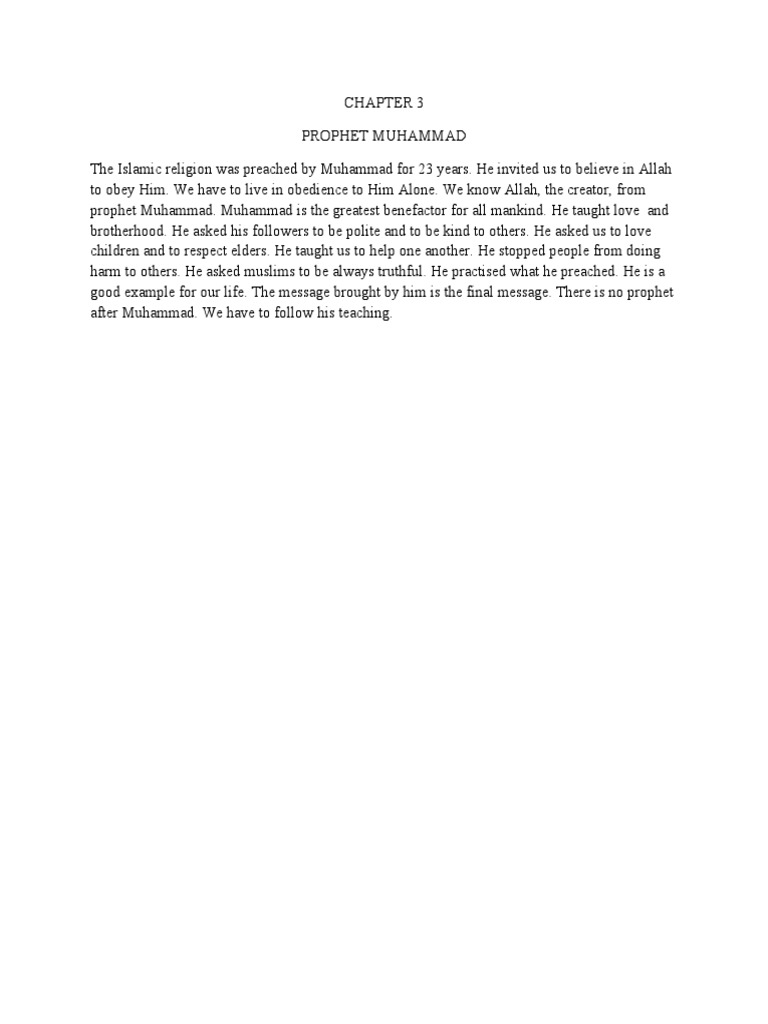 CHAPTER 3 Prophet Muhammad | PDF