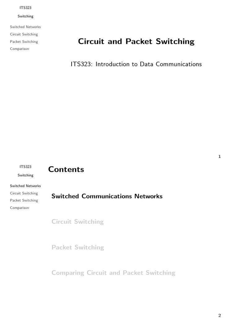 Circuit and Packet Switching | PDF | Packet Switching | Computer Network