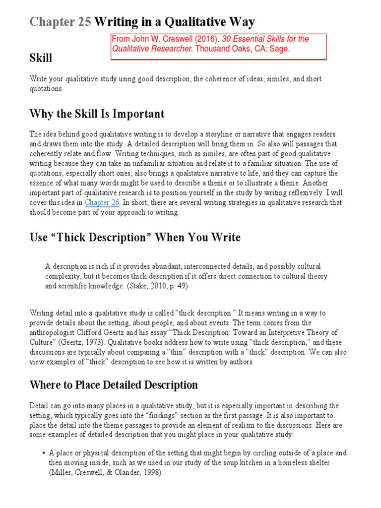 Writing in A Qualitative Way: Skill | PDF | Qualitative Research | Science