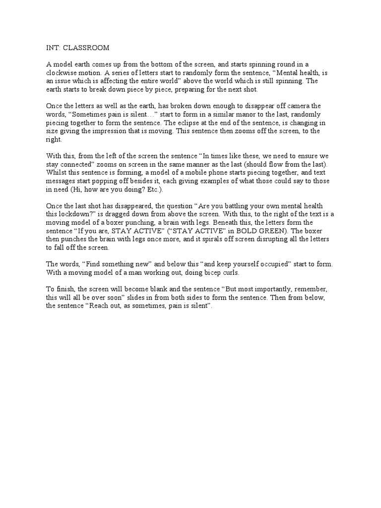 Stop Motion Script | PDF