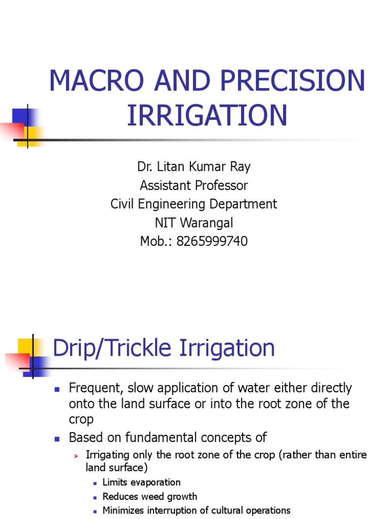 MACRO AND PRECISION IRRIGATION 2 Drip Design PDF | PDF | Irrigation ...