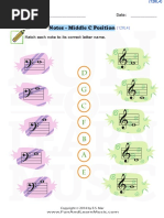 080 - Music Worksheet - Treble Clef (CDEFG) | PDF