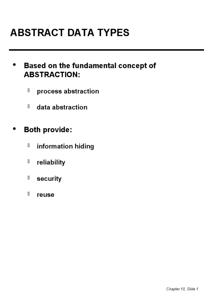 Abstract Data Types: Based On The Fundamental Concept of Abstraction | PDF