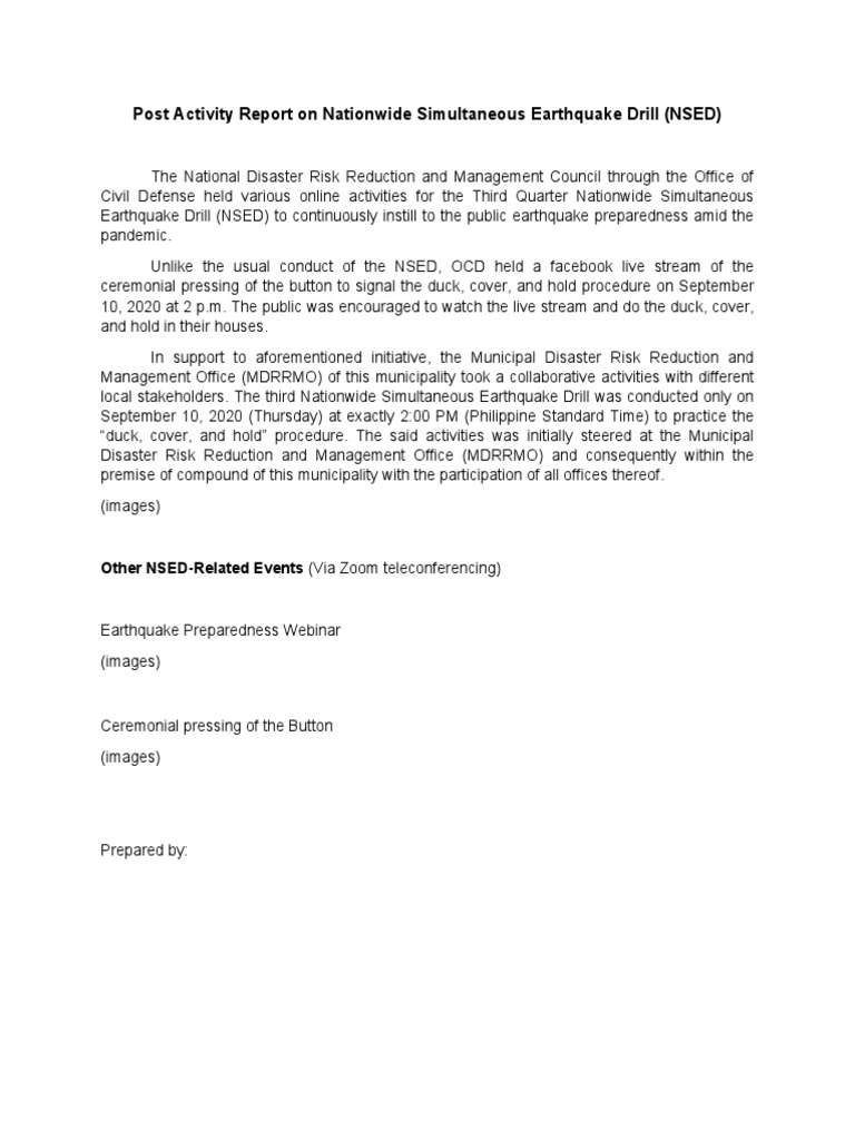 NSED Post Activity Report | PDF