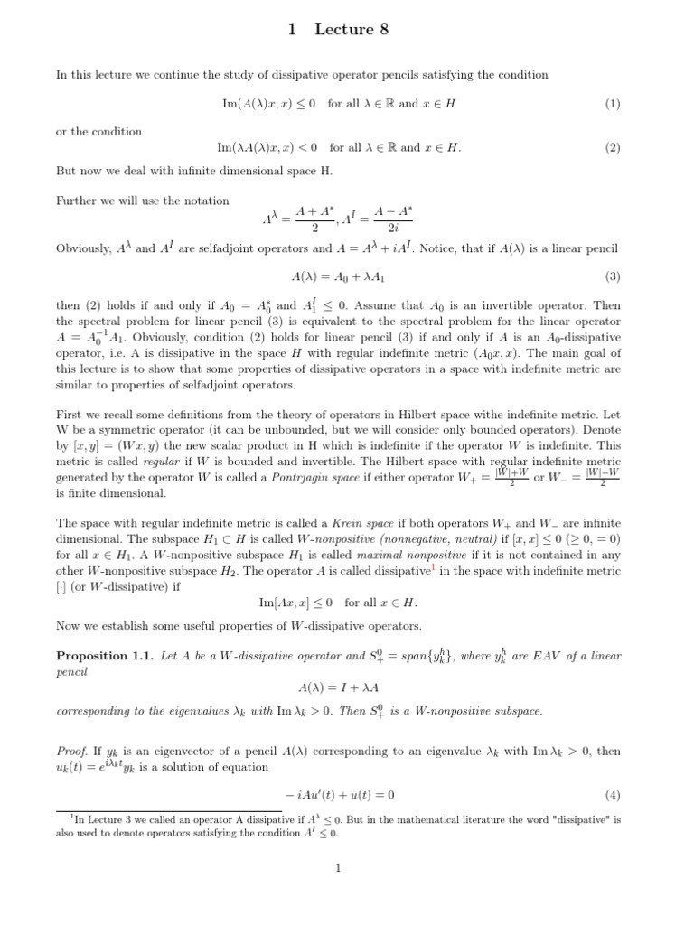 Lectures 8 9 Pdf Pdf Eigenvalues And Eigenvectors Theorem