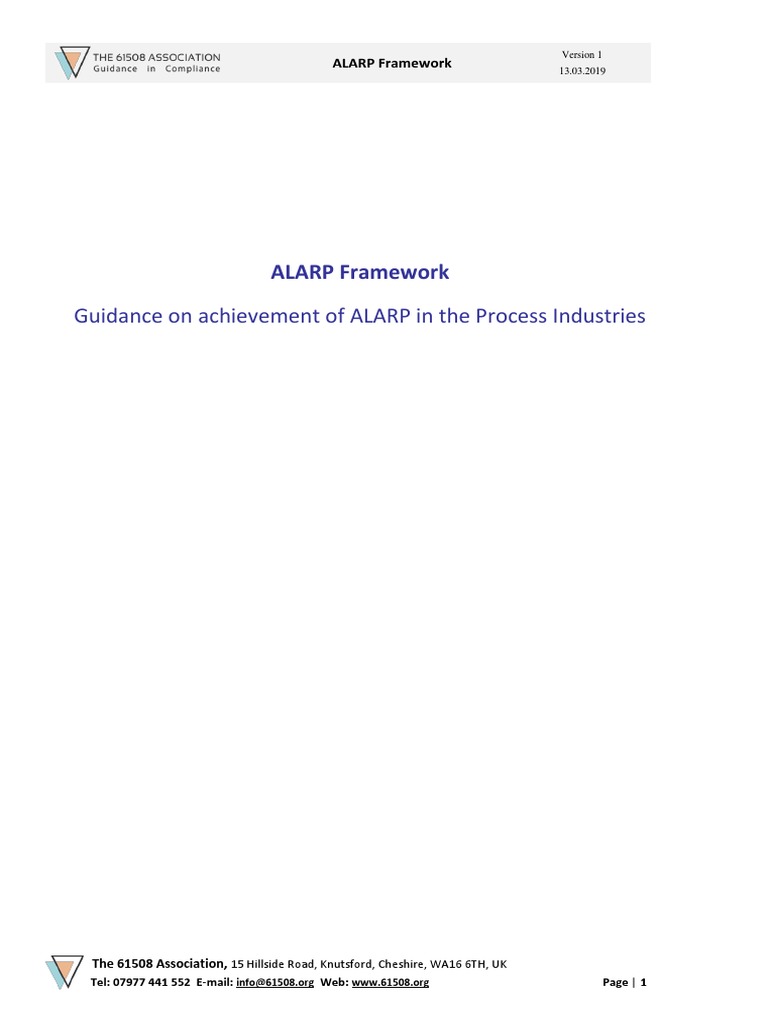 ALARP Guidance | PDF | Risk | Prevention