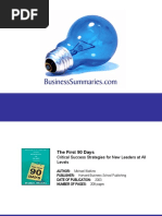 Michael Watkins - The First 90 Days | PDF | Goal | Cognition