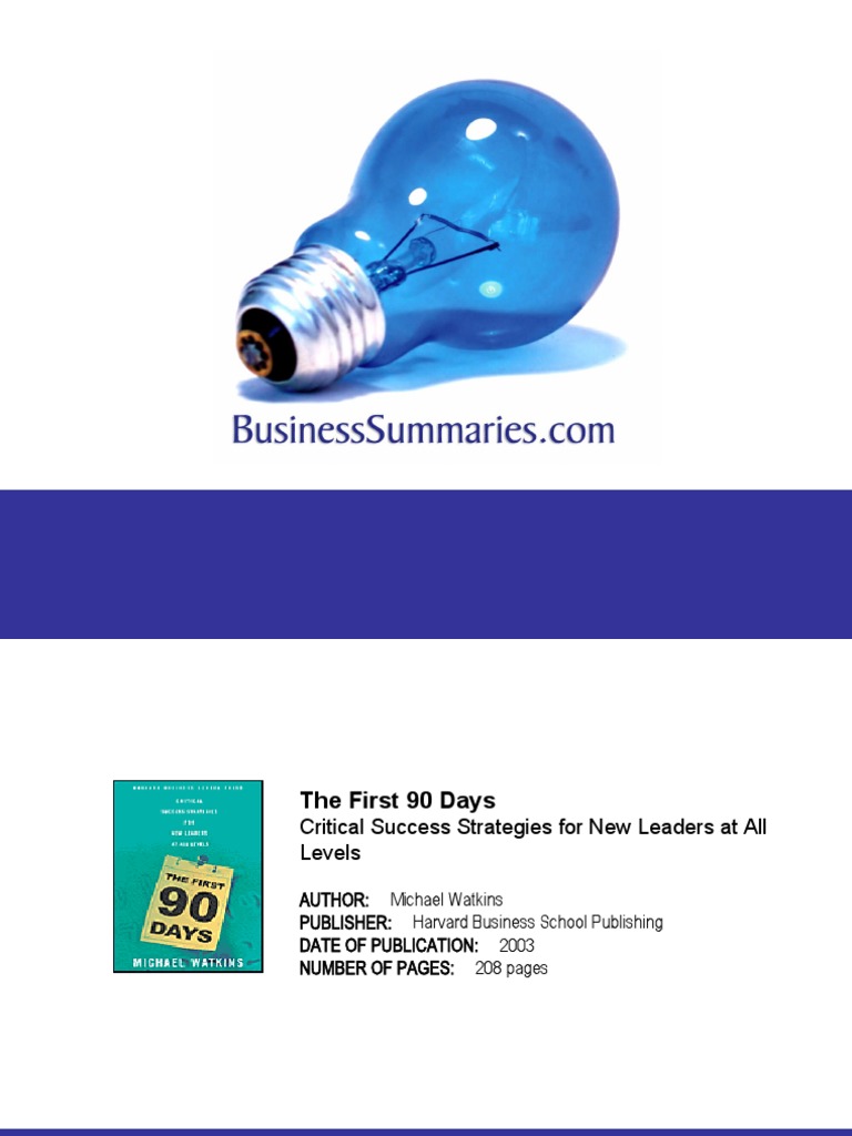 The First 90 Days - BIZ | PDF | Leadership | Cognitive Science