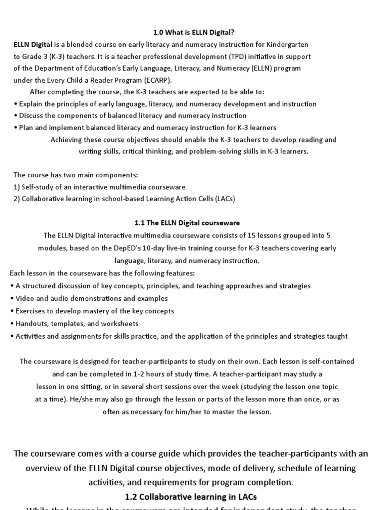 Elln Digital | PDF | Teachers | Literacy