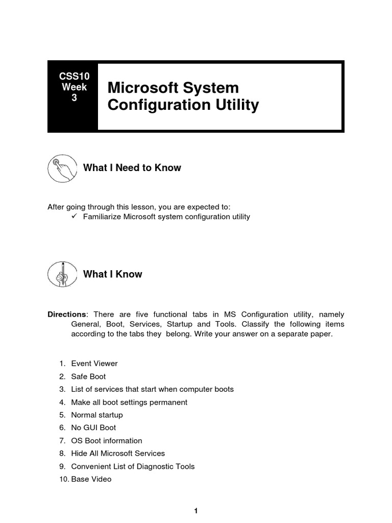 CSS 10 Week 3 Activity Sheets or Module New | PDF | Booting | Microsoft ...