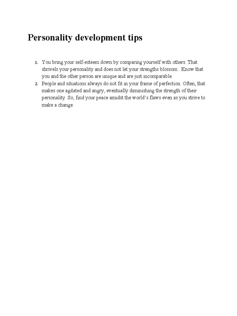 Personality Dev | PDF | Self-Improvement