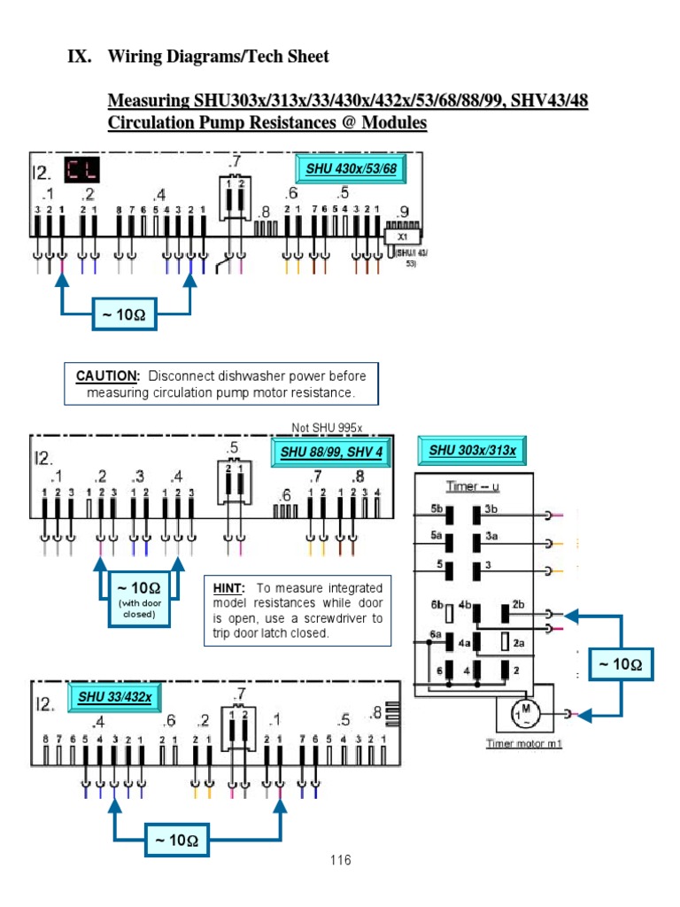 IX. Wiring Diagrams/Tech Sheet Measuring SHU303x/313x/33/430x/432x/53 ...