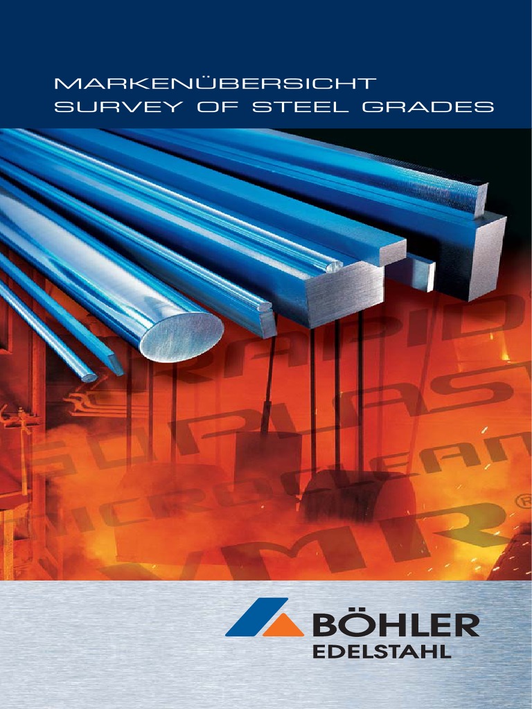 Markenübersicht Survey of Steel Grades | PDF | Stainless Steel | Metals