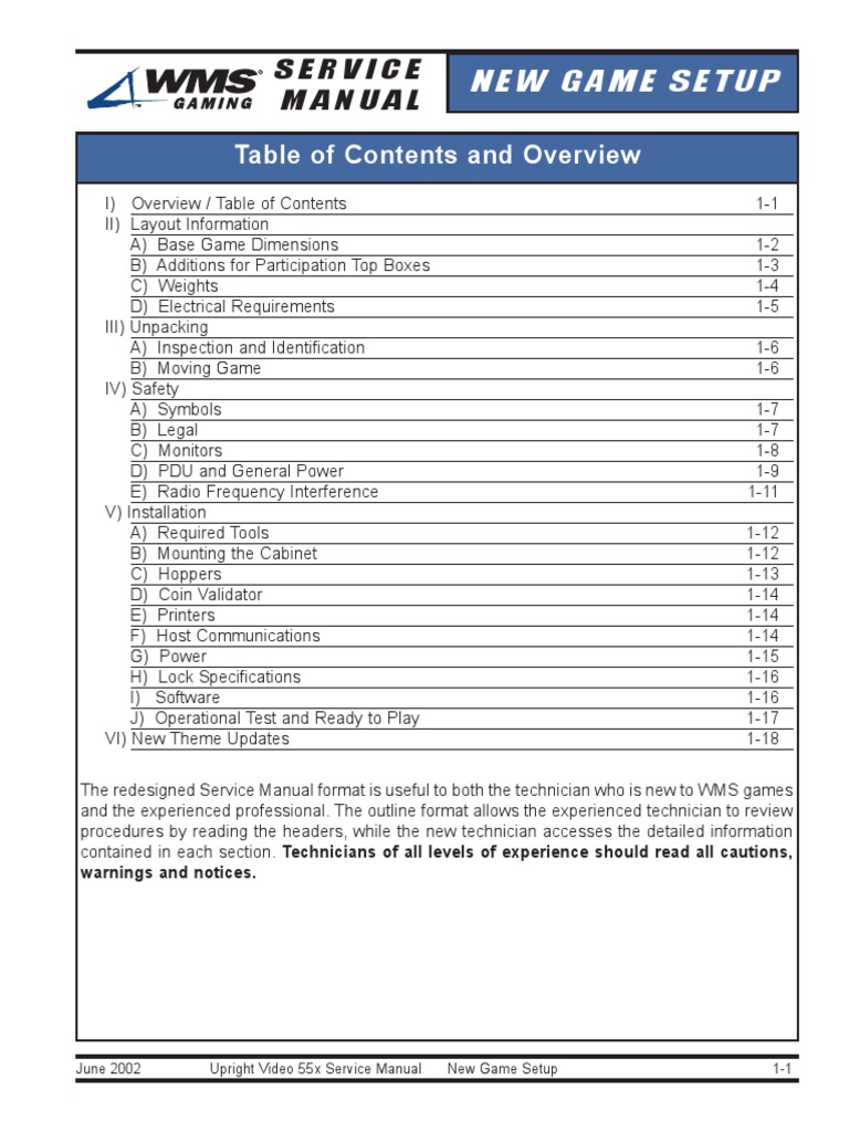 Table of Contents and Overview: Service Manual | PDF | Ac Power Plugs ...