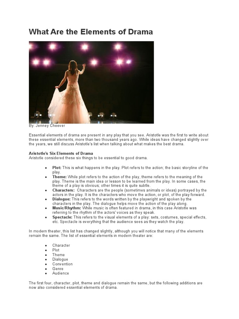 Key Elements of Drama Explained | PDF | Tragedy | Play (Theatre)