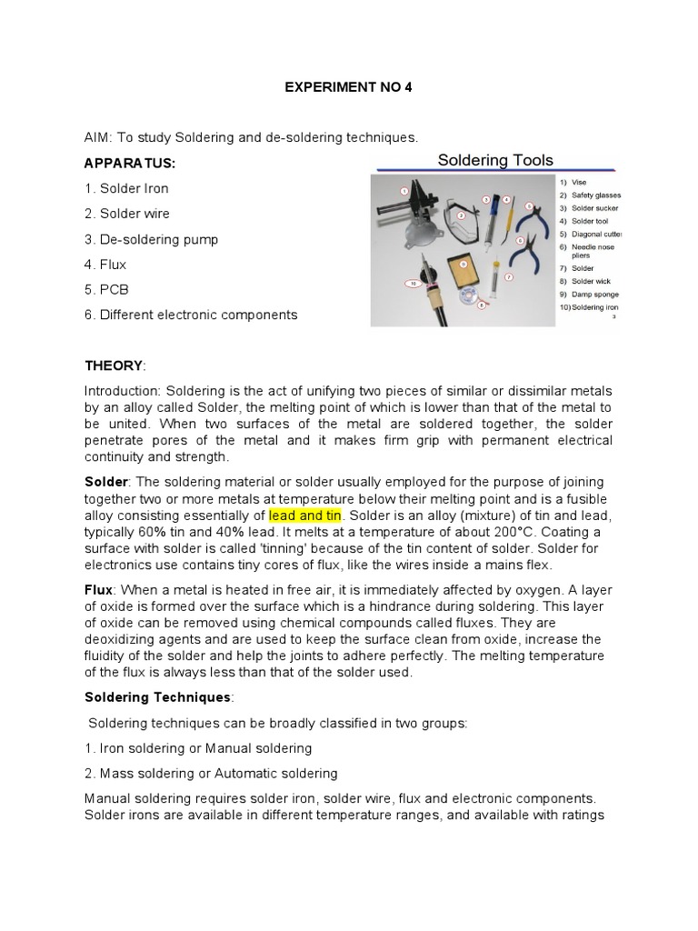 Soldering Technique Study | PDF | Soldering | Solder