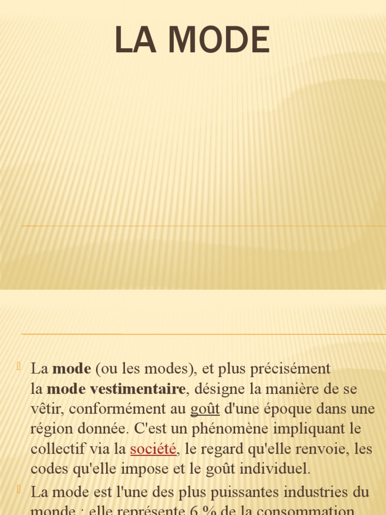 LA Mode | PDF | Mode | Effet de mode