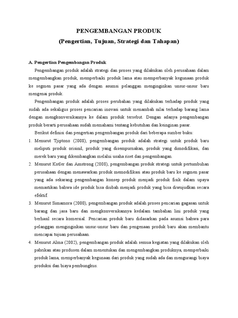 Pengembangan Produk Jasa Dan Merek | PDF