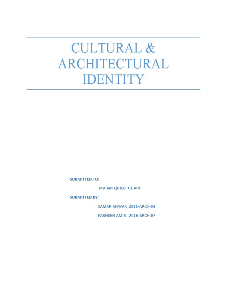 Assignment 1 - Cultural Identity | PDF