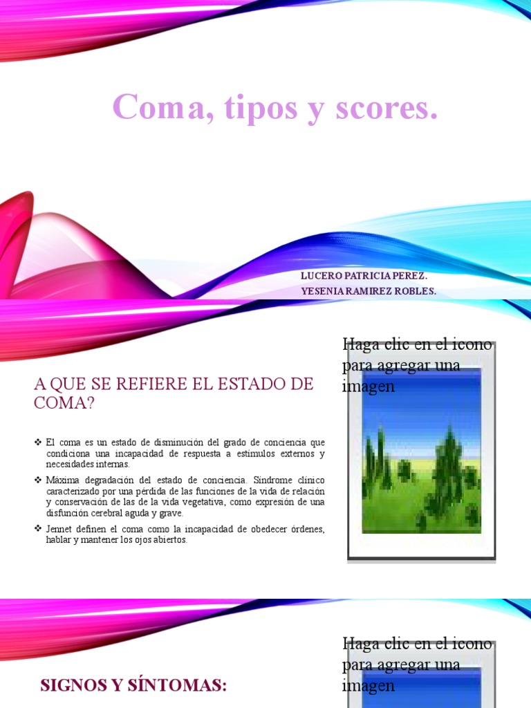 Coma, Tipos y Scores | PDF | Coma | Cerebro