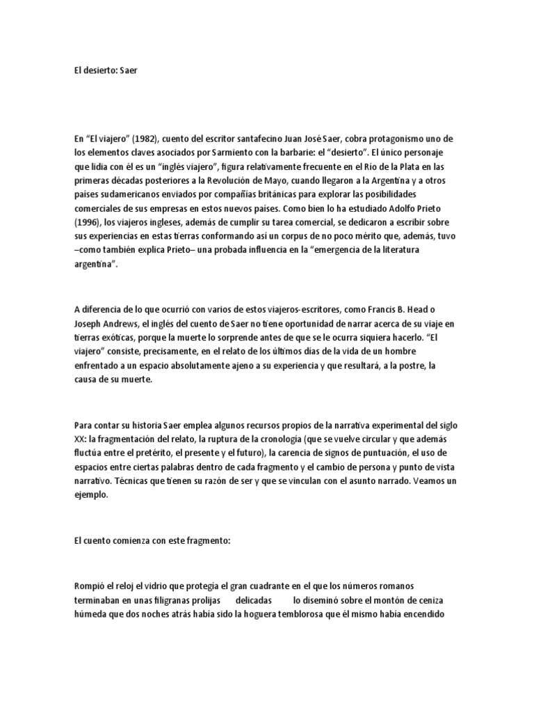 El Desierto | PDF | Cuentos