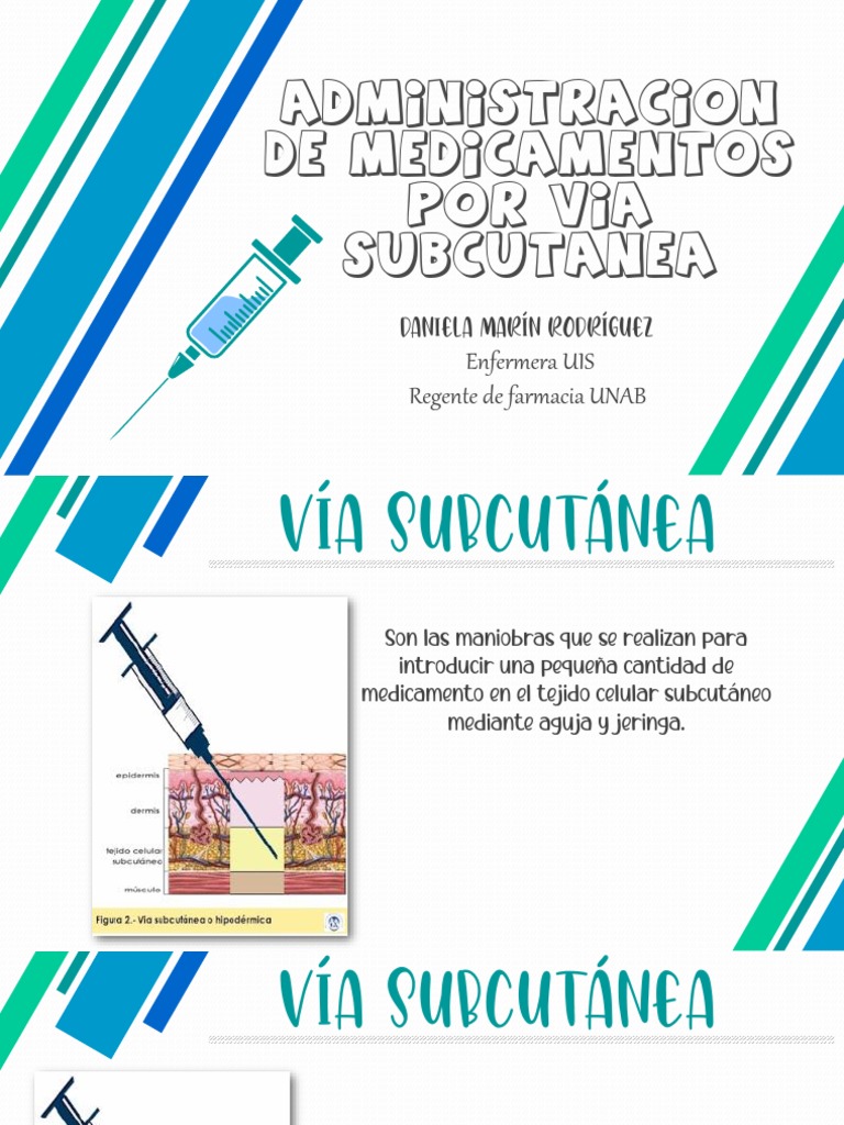 Vía Subcutánea PDF | PDF