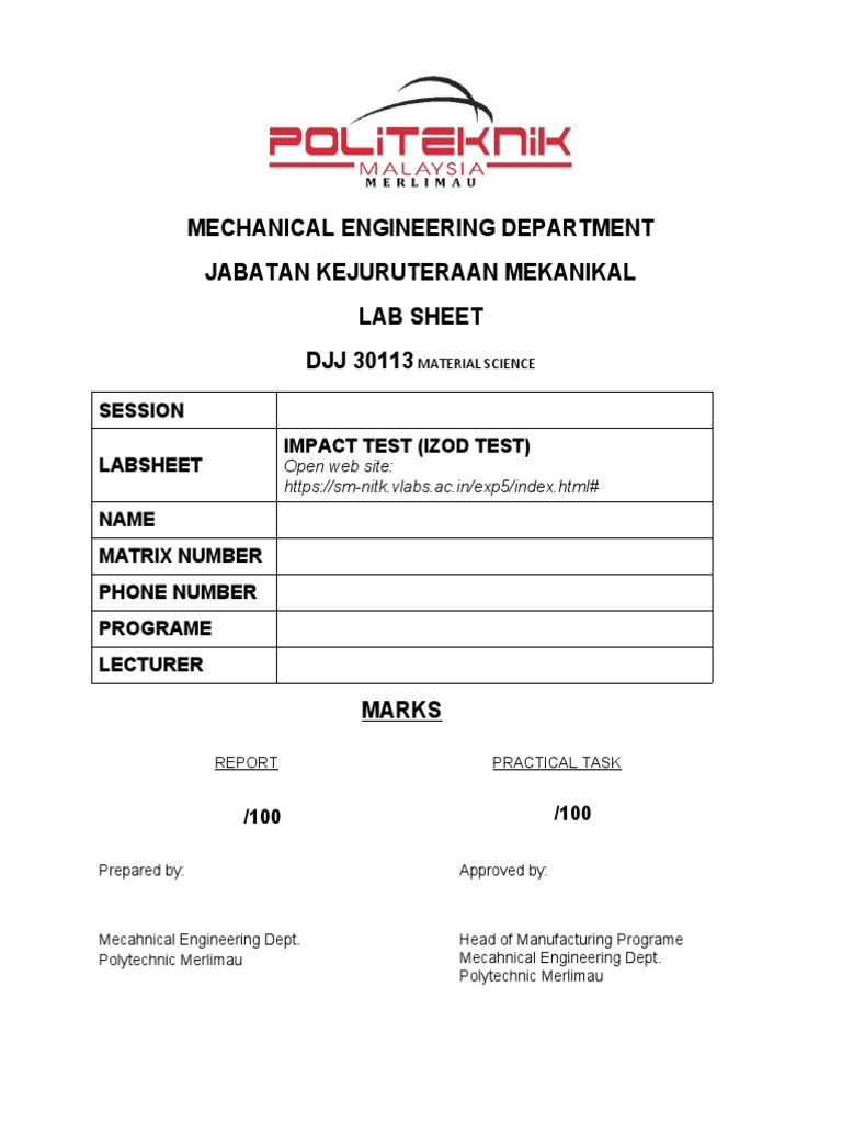 4 Lab Izot Test | PDF | Fracture | Fracture Mechanics