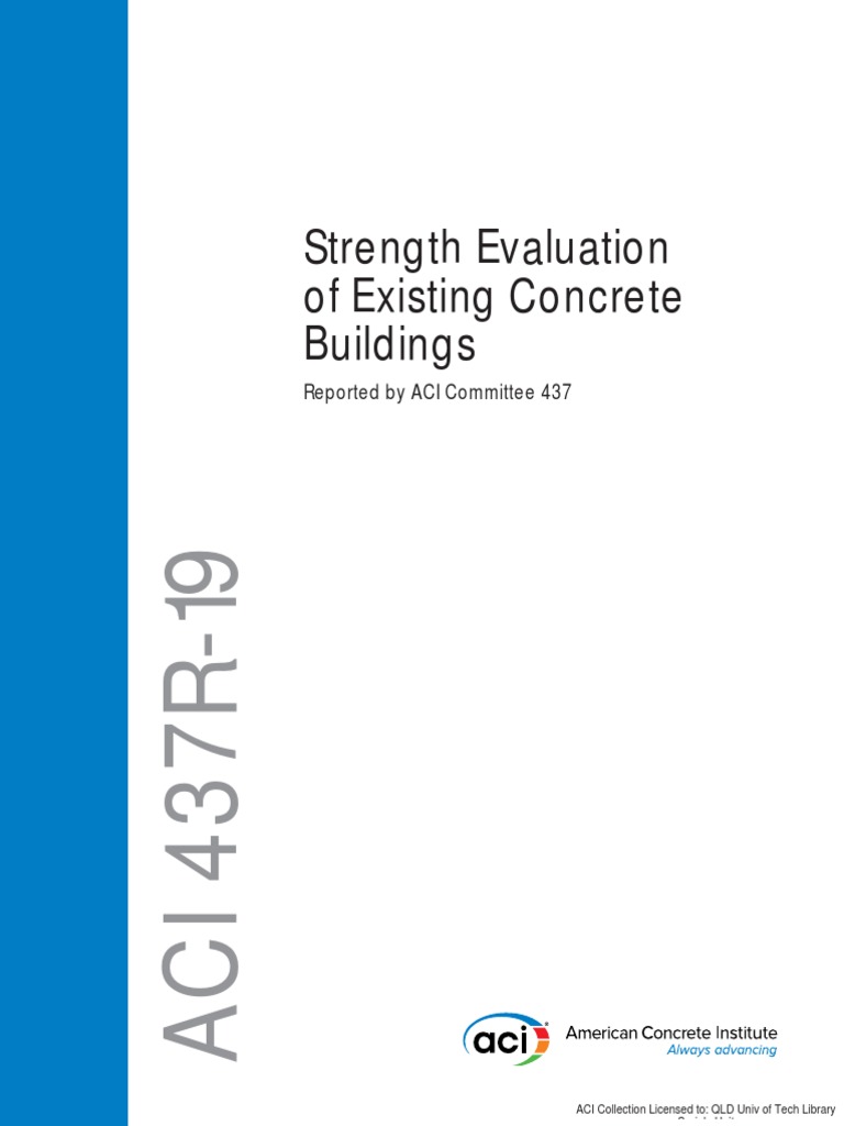 ACI 437-19 Toc | PDF | Occupational Safety And Health | Occupational ...