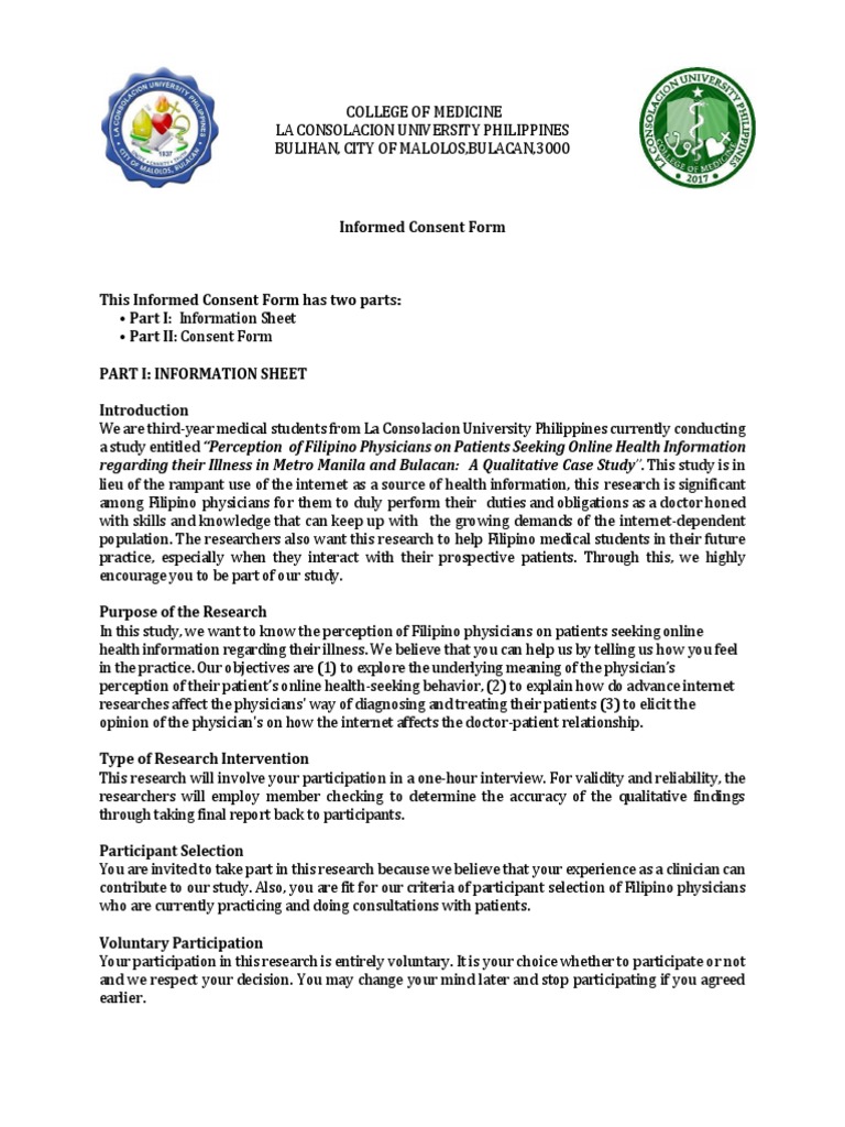 Informed Consent Form For Interview