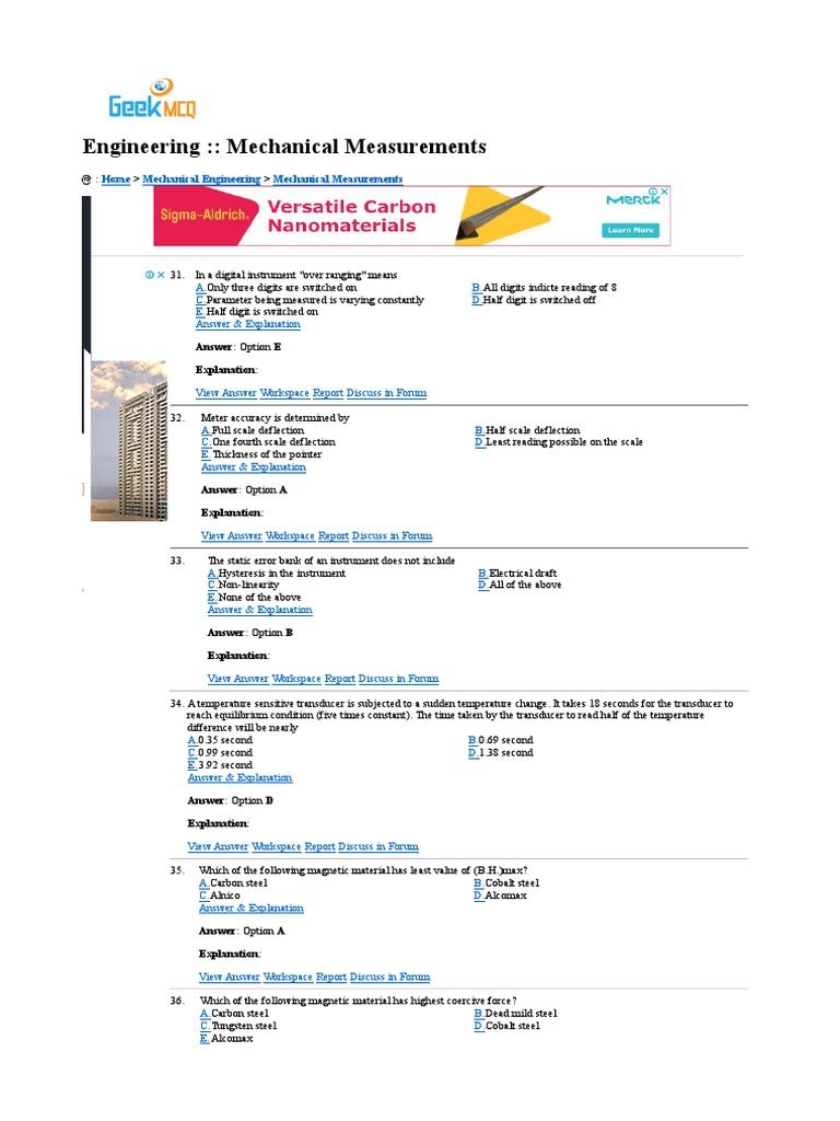 Engineering:: Mechanical Measurements | PDF | Steel | Alloy