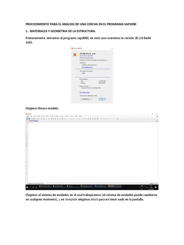 Guia Sap2000 Cercha 1 | PDF | Braguero | Acero