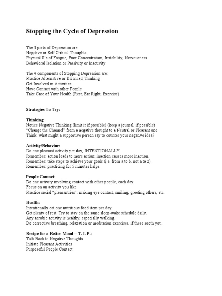 23 Stopping The Cycle of Depression | PDF