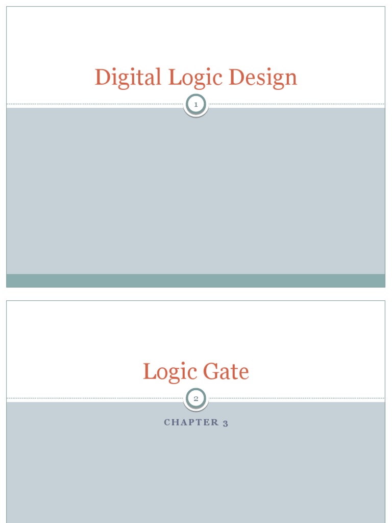 Digital Logic Design | PDF | Logic Gate | Integrated Circuit