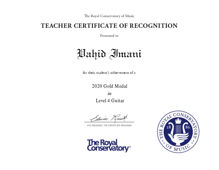 Teacher Certificate of Recognition 2020 | PDF