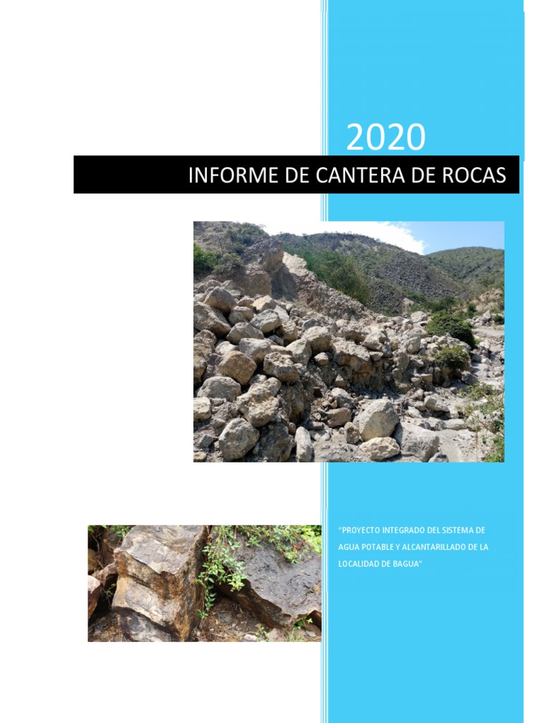 02 Informe de Cantera para Enrocado PDF | PDF | Estrato | Valle