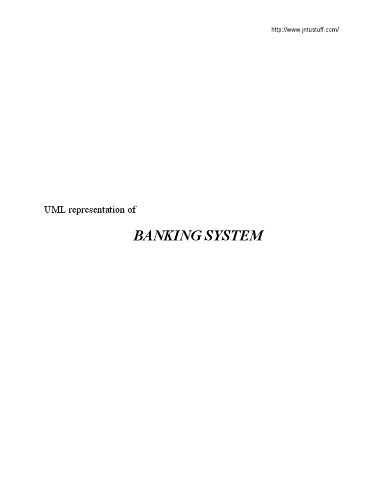 Banking System: UML Representation of | PDF | Deposit Account | Cheque