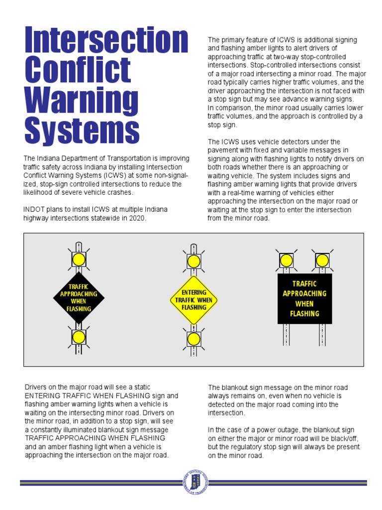Intersection Conflict Warning Systems: Traffic Approaching When ...
