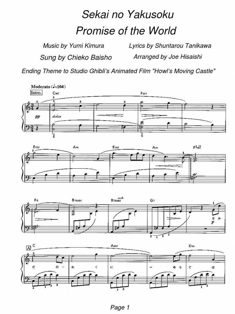 Promise of The World | PDF